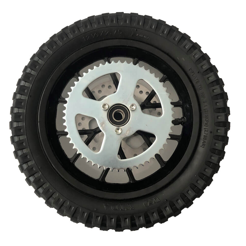 MotoTec COMPLETE/FULL REAR WHEEL 12.5x2.75 for Villain Gas Dirt Bike ...