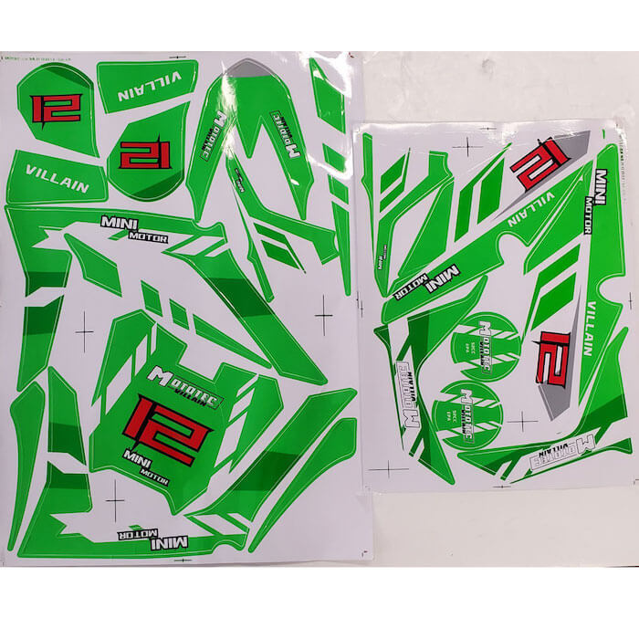 MotoTec Replacement STICKER KIT for Villain Gas Dirt Bike — Upzy.com
