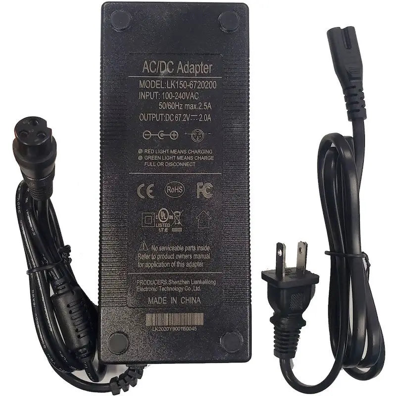 MotoTec Replacement 60V BATTERY CHARGER for Thor Electric Scooter ...