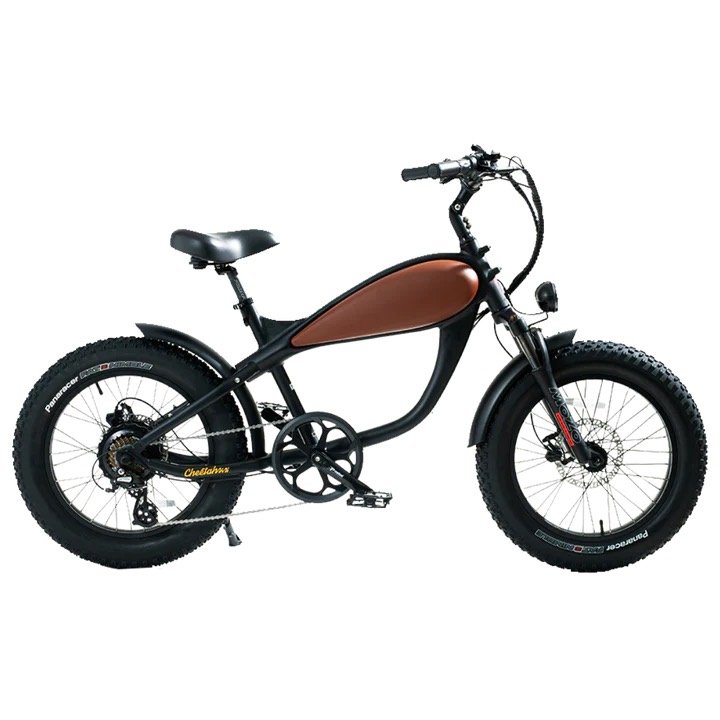 Revi Bikes CHEETAH MINI Cafe Racer Fat Tire Vintage Cruiser Electric B ...