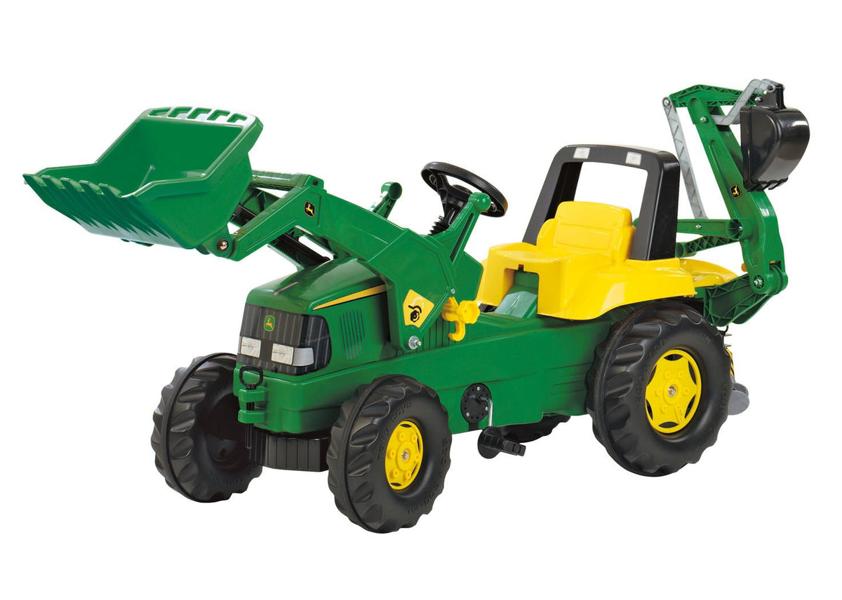 Kettler USA Rolly John Deere Backhoe Loader Pedal Riding Toy 811076 ...