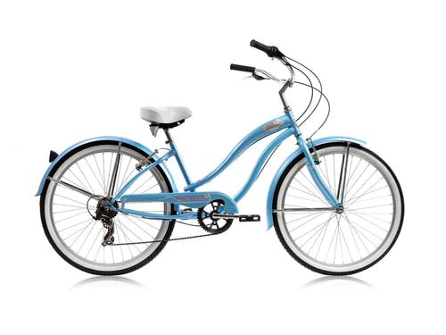 Micargi ROVER 26" Women's Step-Thru Shimano 7 Speed Beach Cruiser Bike ...
